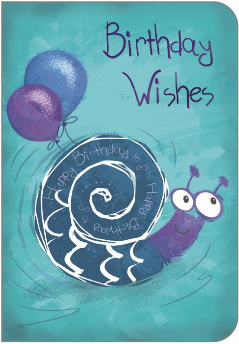 Snail Kids Birthday Card