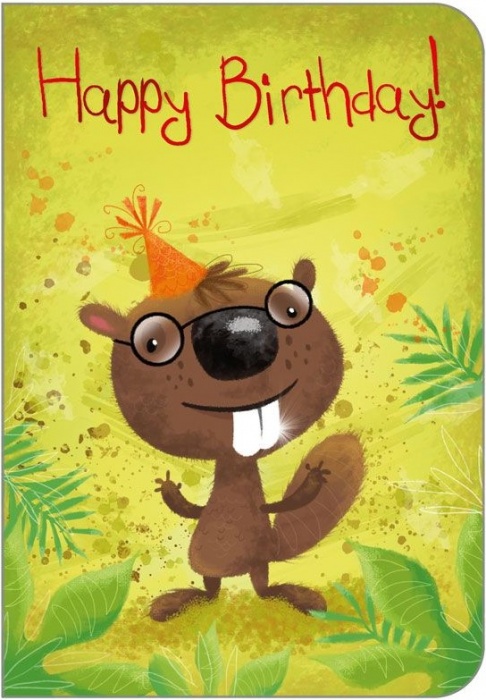 Beaver Childrens Birthday Card
