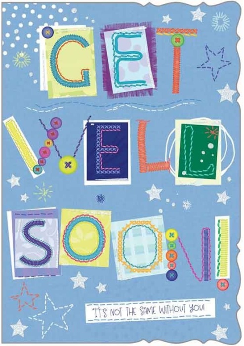 Buttons & Stitches Get Well Card