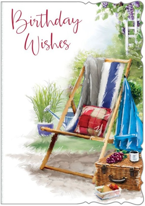 Deck Chair Male Birthday Card