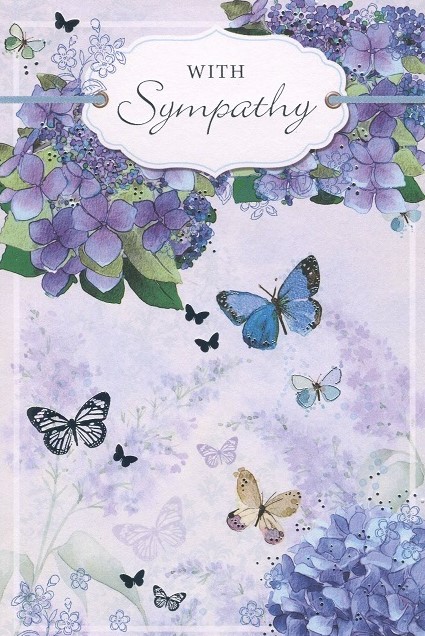 Blue Flowers | Floral Sympathy Card | Simon Elvin