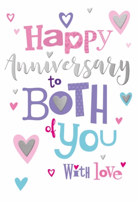 To Both Of You Your Wedding Anniversary Card | Simon Elvin