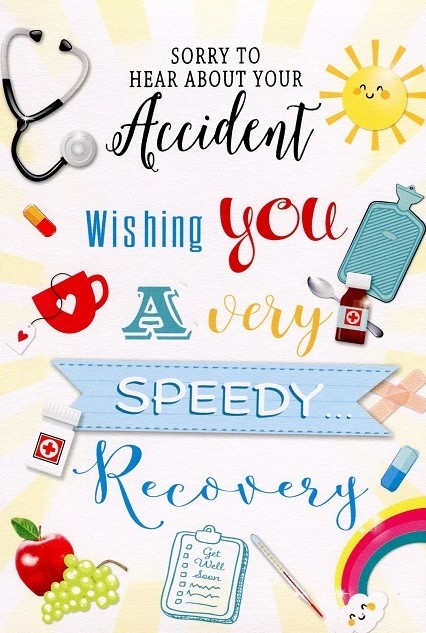 Sorry To Hear About Your Accident Get Well Card Simon Elvin