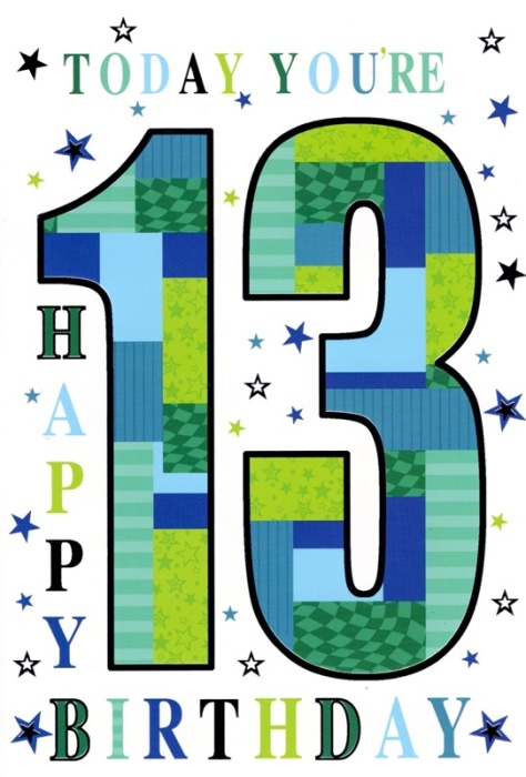 Stars Boy 13th Birthday Card | Simon Elvin