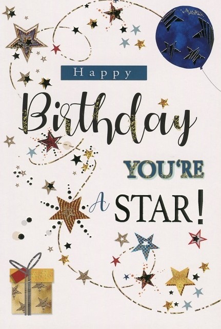 You're A Star Male Birthday Card | Simon Elvin