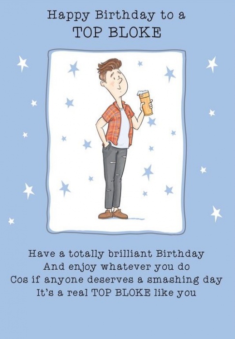 Top Bloke Male Birthday Card | Simon Elvin