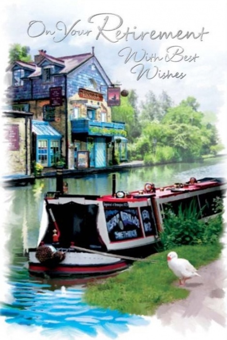 Canal Boat Retirement Card | Simon Elvin