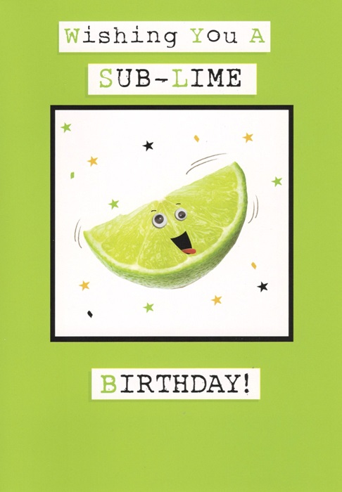 A Sub-Lime Birthday Humorous Birthday Card