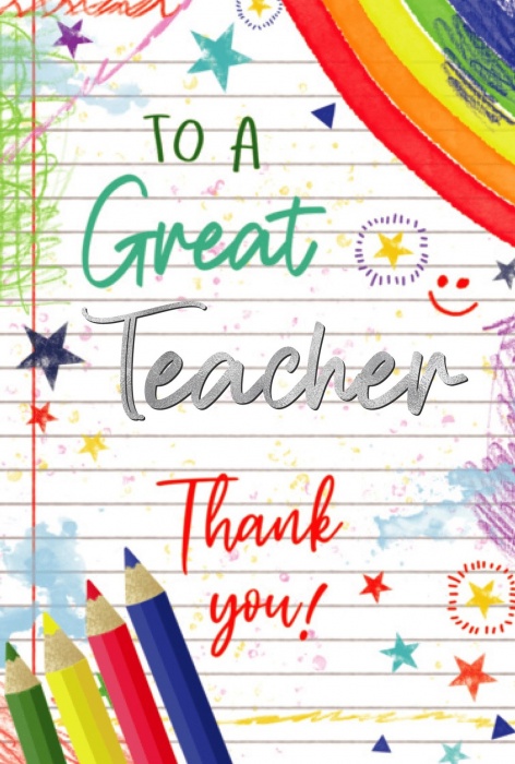 Doodle Teacher Thank You Card | Simon Elvin