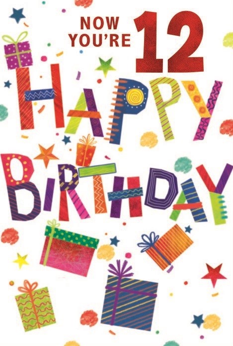 Happy Birthday Boy 12th Birthday Card | Simon Elvin