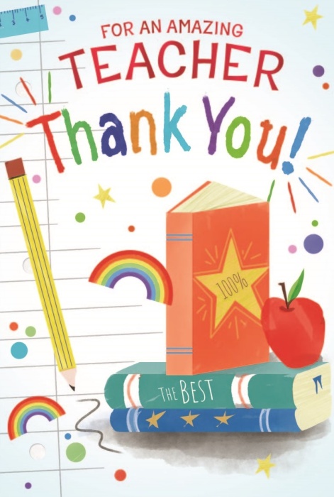 Books Teacher Thank You Card | Simon Elvin