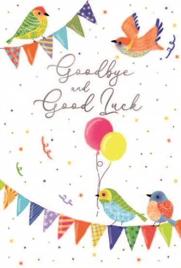 Birds & Bunting Goodbye & Good Luck Card | Simon Elvin