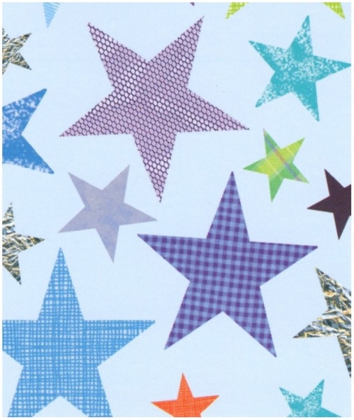 Blue Stars | Male Wrapping Paper Gift Wrap Sheet | Simon Elvin
