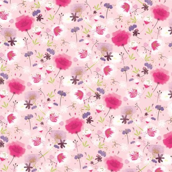 Pink Flowers | Female Wrapping Paper Gift Wrap Sheet | Simon Elvin