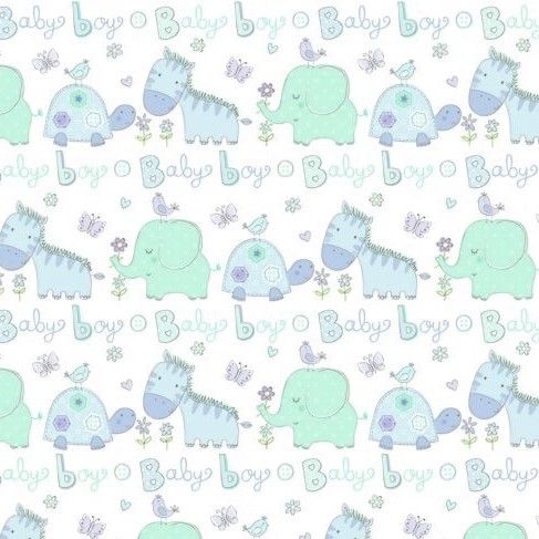 Animals New Baby Boy Wrapping Paper Gift Wrap Sheet | Simon Elvin