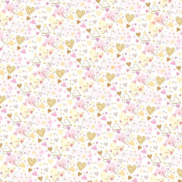 Gold Hearts | Wedding Wrapping Paper Gift Wrap Sheet | Simon Elvin