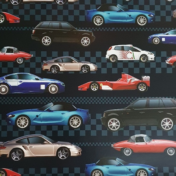 Racing & Sports Cars | Male Wrapping Paper Gift Wrap Sheet | Simon Elvin