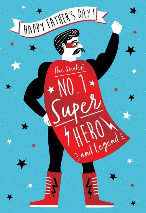 No 1 Super Hero Father's Day Card | Kingfisher Cards