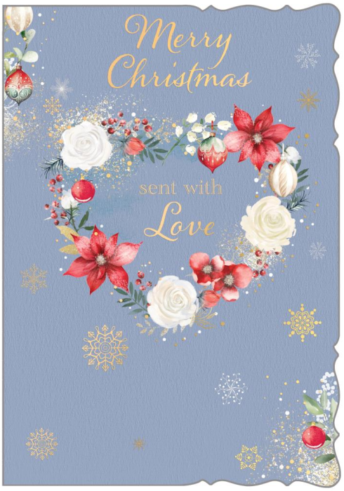 Floral Heart Christmas Card | Mistletoe Press